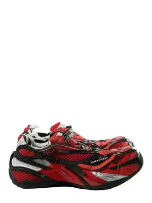 Balenciaga Striped Sneakers - Red