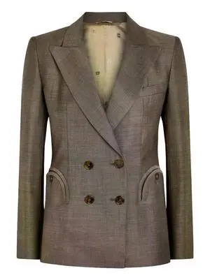 BLAZÉ MILANO Double-breasted Tailored Jacket - Brown