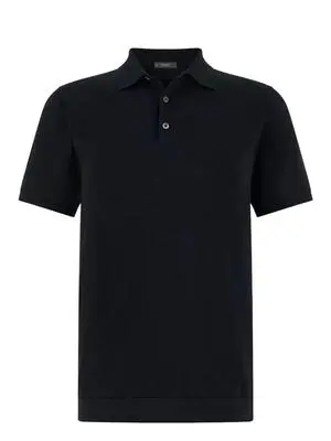 Boggi Milano Buttoned Polo Shirt - Black