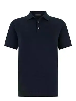 Boggi Milano Branded-button Polo Shirt - Blue