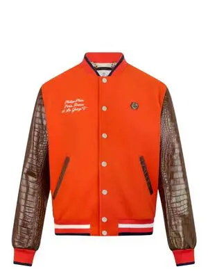 Philipp Plein Logo-detail Bomber Jacket - Orange