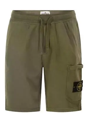 Stone Island Cargo-pocket Fleece Shorts - Green