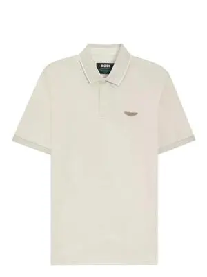 BOSS Logo-patch Polo Shirt - Neutrals