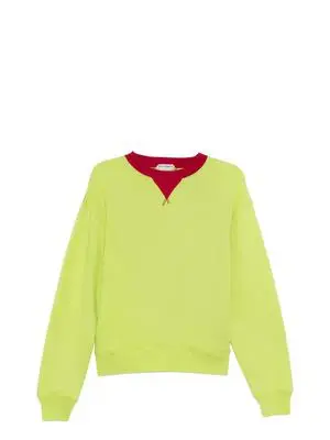 JW Anderson Contrast-collar Sweatshirt - Green