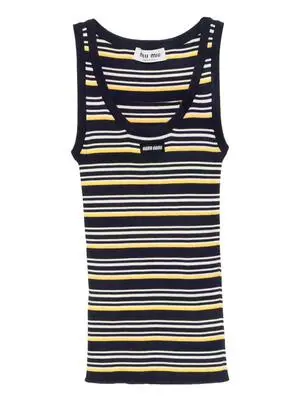 Miu Miu Striped Tank Top - Blue