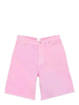 Casablanca Logo-pattern Denim Shorts - Pink