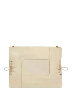 LANCEL Billie Chain Leather Cross Body Bag - Neutrals