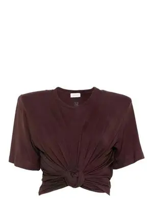 Magda Butrym Knot-detail T-shirt - Brown