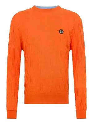 Philipp Plein Jacquard Monogram Knitwear - Orange