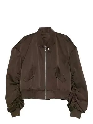 Rick Owens Ruched Flight Bomber Jacket - Brown