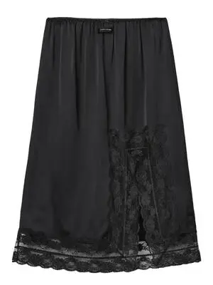 Marc Jacobs Lace-detail Slip Midi Skirt - Black