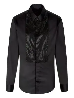 Giorgio Armani Rhinestone-embellished Shirt - Black
