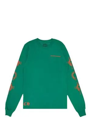 Chrome Hearts Logo-embroidered Long-sleeve T-shirt - Green