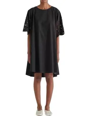 MEIMEIJ Cut-out Short-sleeve Dress - Black