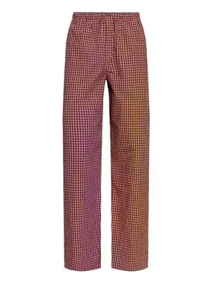 Vetements Checked Trousers - Red