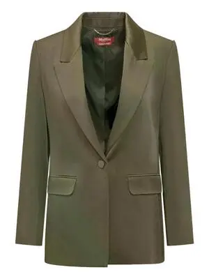 Max Mara Notched Lapel Blazer - Green