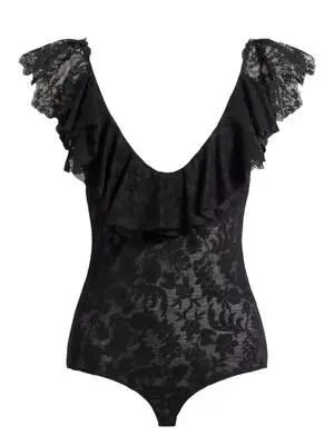 Alberta Ferretti Lace Bodysuit - Black