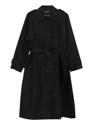 Marina Rinaldi Mrnepoca Beaded Trench Coat - Black