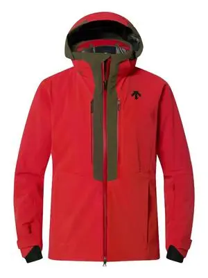 DESCENTE Hooded Ski Jacket - Red