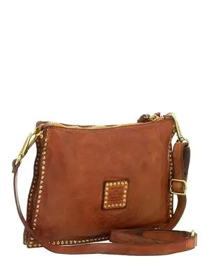 CAMPOMAGGI Kura Studded Shoulder Bag - Brown