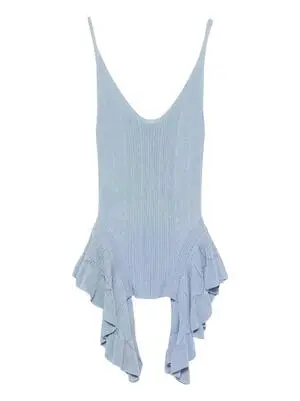 Blumarine V-neck Top - Blue