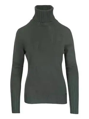 Kiton Ribbed Turtleneck Top - Green