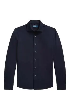Polo Ralph Lauren Micro Mesh Button Shirt - Blue