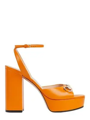 Gucci Horsebit Platform Sandal - Orange