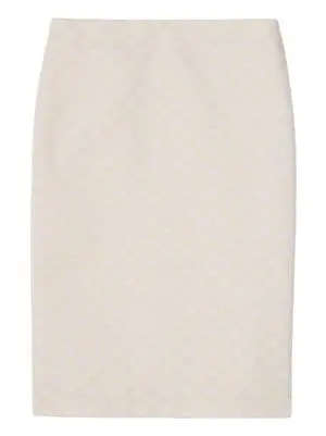 Gucci Gg Cotton Gabardine Skirt - Beige