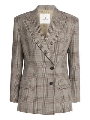 ANINE BING Wool Aretha Blazer - Brown