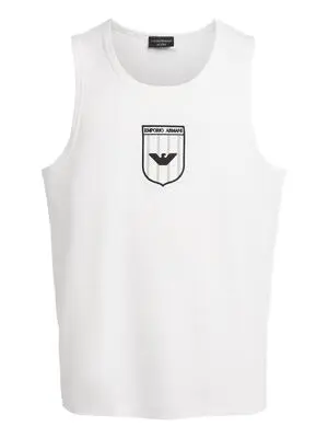 Emporio Armani Cotton Logo Tank Top - White