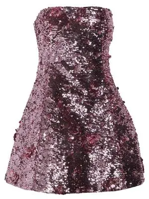 Simkhai Sequin Bustier Mini Dress - Pink