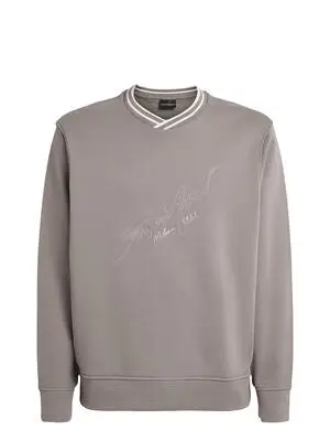Emporio Armani Cotton Logo Sweatshirt - Grey