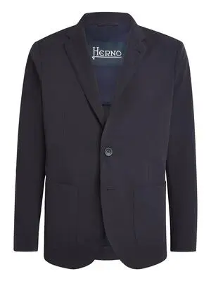 Herno Seersucker Blazer - Navy