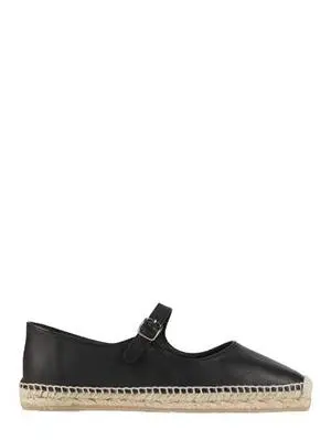 CastaÑer Leather Espadrilles - Black