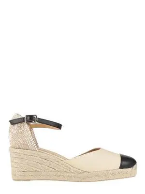 CastaÑer Leather Trim Espadrilles - Beige