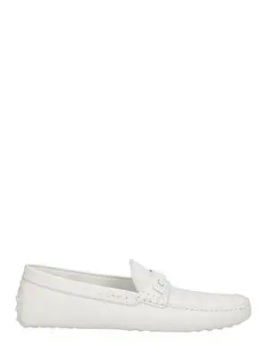 TOD'S Leather Loafers - White