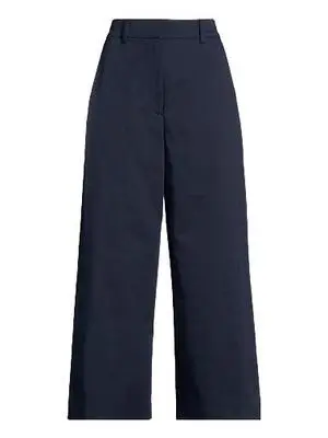 Alpha Studio Wide-leg Cropped Pants - Navy