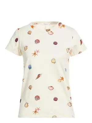 Rag & Bone Printed Cotton T-Shirt Ivory