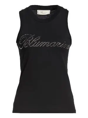 Blumarine Cotton Jersey Tank Top - Black