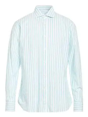CALIBAN 820 Shirt Azure Size Cotton, Linen - Blue