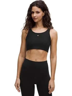 Lululemon Nulu Ribbed Scoopneck Bra Light Support, B/c Cup - Black
