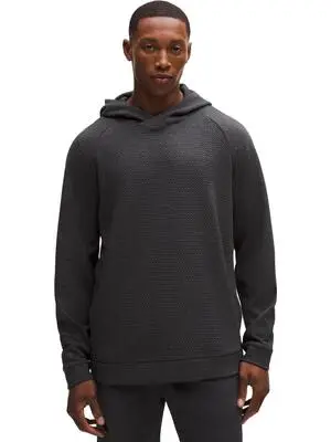 Lululemon Textured Cotton-Blend Hoodie Heathered Black/black