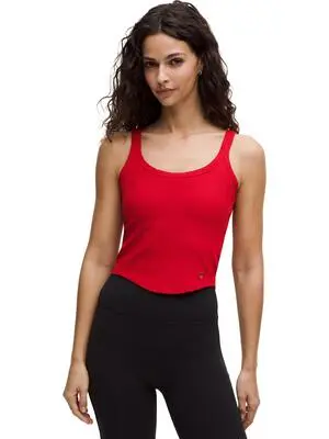 Lululemon Nulu Ribbed Cropped Tank Top Oxford Red