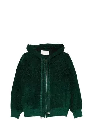 CIRCUS HOTEL Hooded Zip Knitwear - Green