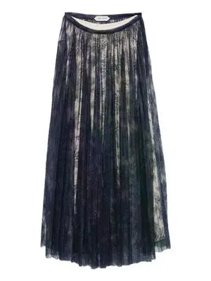 Alberta Ferretti Laced Maxi Skirt - Blue