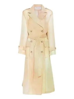 ERMANNO FIRENZE Double-breasted Belted Jacket - Neutrals