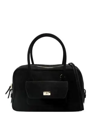 Sandro Tote Bag With Top Handle And Shoulder Strap - Black
