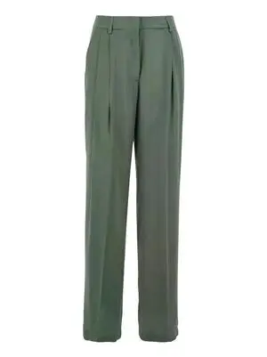 SEMICOUTURE Pleated Tailored Trousers - Green