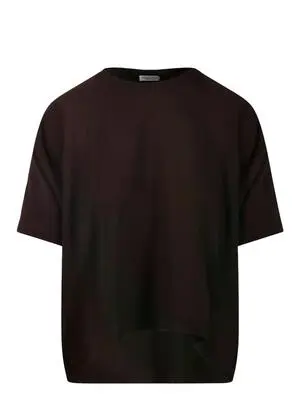 ROBERTO COLLINA Knitted T-shirt - Brown